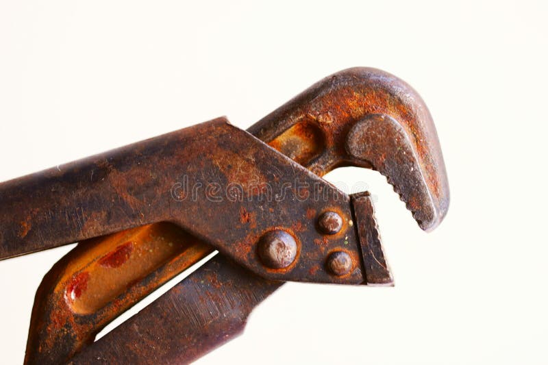 Close-up Shot of a Pair of Rusty Pliers on a Clean White Surface Stock ...