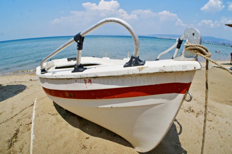 Close-up Shot of a Parked Boat on the Sand Stock Image - Image of ...