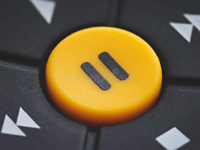 Close Up Shot of a Pause Button Stock Image - Image of remote, control ...