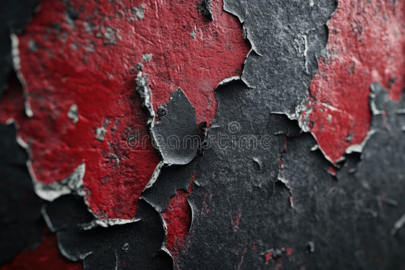 A Close-up Shot of Peeling Paint on a Worn-out Wall Stock Photo - Image ...