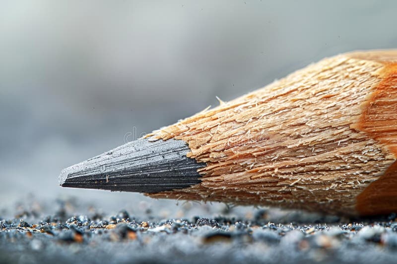 Close-up Shot of a Pencil Tip, AI-generated. Stock Illustration ...