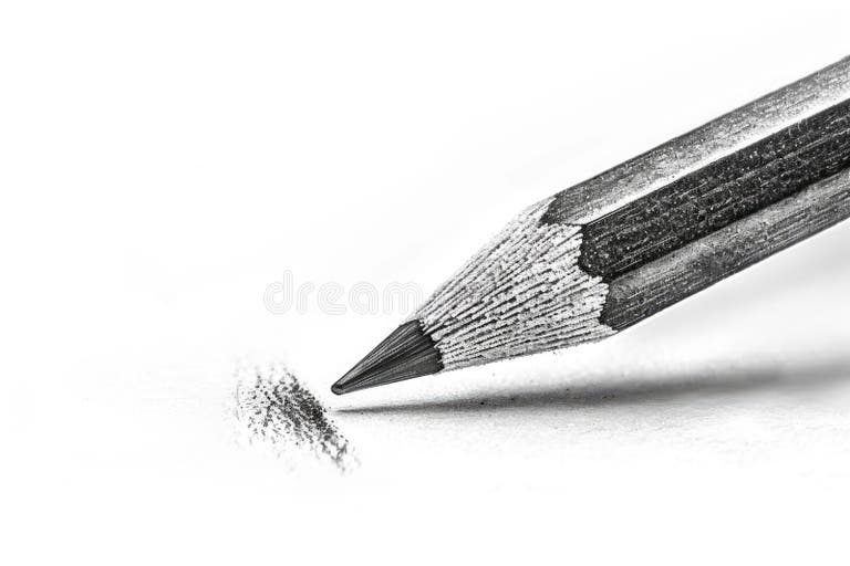 A Close-up Shot of a Pencil with the Tip Slightly Raised, Ready for Use ...