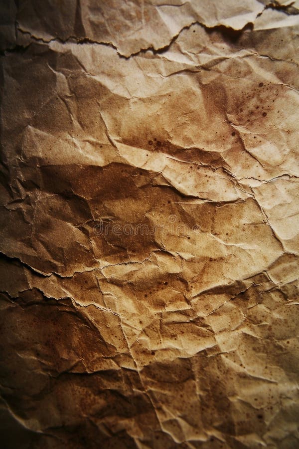 Close Up Shot Piece Brown Paper Texture Creases Stock Photos - Free ...