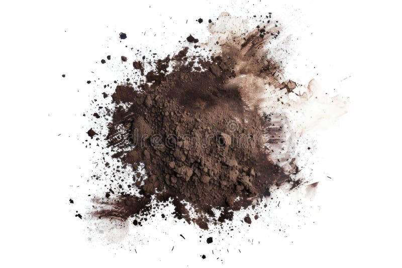 A Close-up Shot of a Pile of Dirt on a White Surface Stock Photo ...