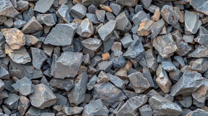 A Close-up Shot of a Pile of Gray and Brown Rocks on the Ground ...