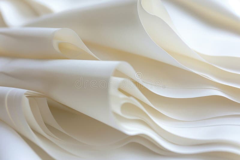 Close-up Shot of a Pile of White Sheets Stock Image - Image of design ...