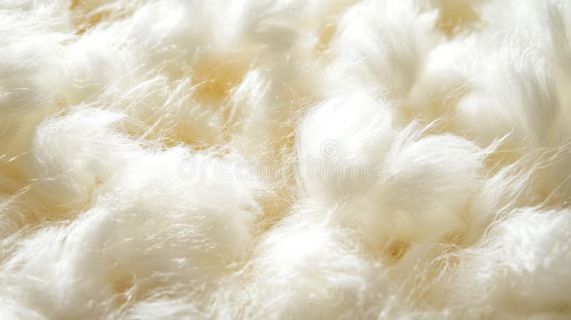 A Close Up Shot of a Pile of White Wool Stock Image - Image of fuzzy ...
