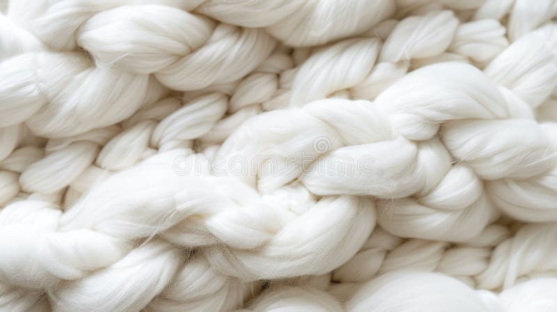 A Close Up Shot of a Pile of White Yarn. Suitable for Textile Industry ...