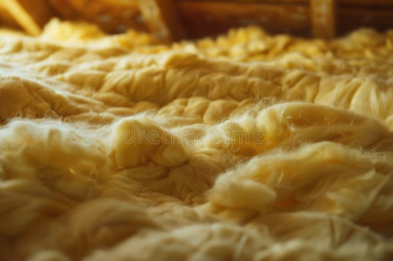 A Close-up Shot of a Pile of Wool on a Bed, Often Used in Textile or ...