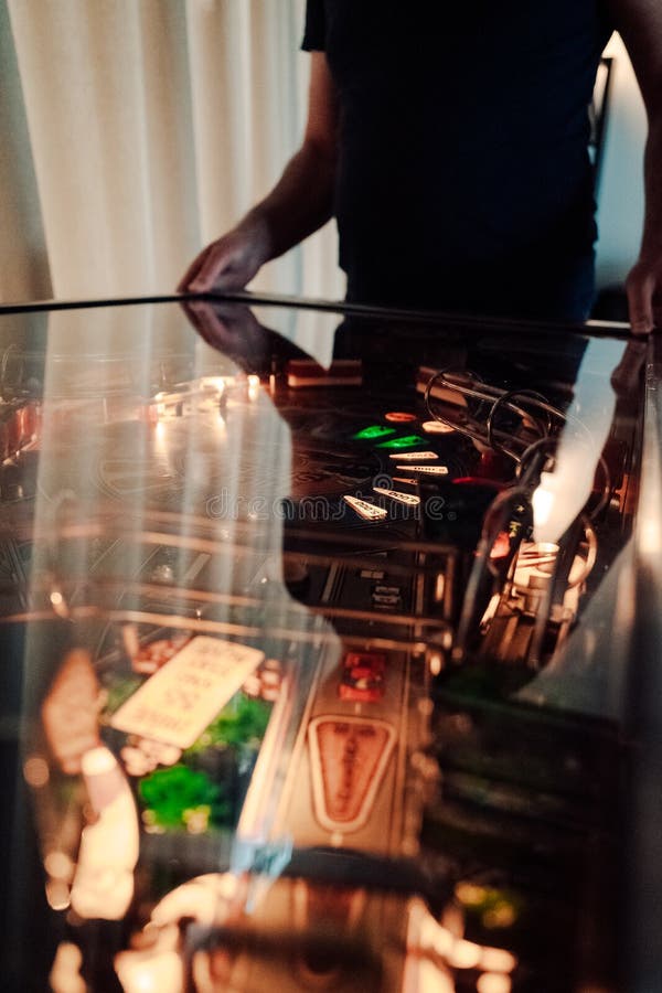Close Up Shot of a Pinball Table Game Stock Photo - Image of pinball ...