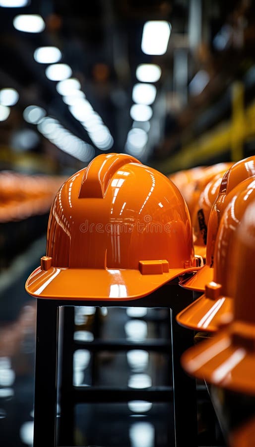 Close Up Shot of a Pipe with an Orange Hard Hat, Construction and ...