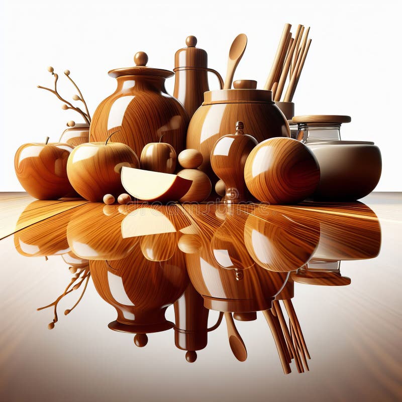 63 a Close-up Shot of a Polished Wooden Table Reflecti Stock Photo ...