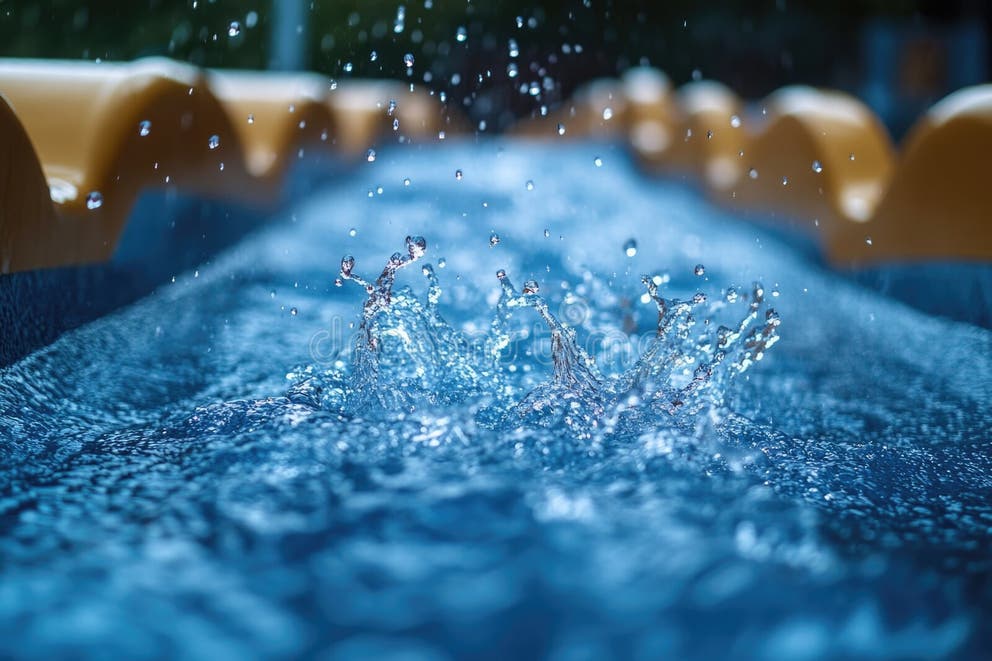 Close-up Shot of Pool Water Splashing Stock Image - Image of ripples ...
