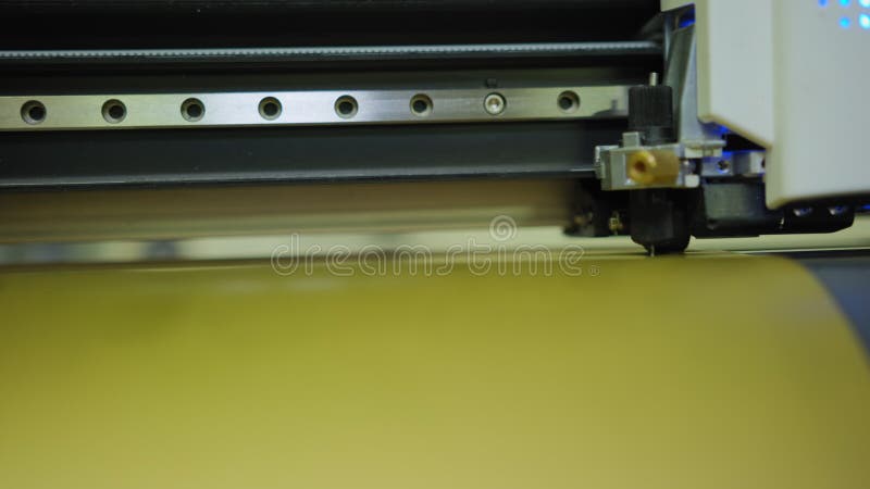 Close Up Shot of Printing Process on a Printer, Production of ...