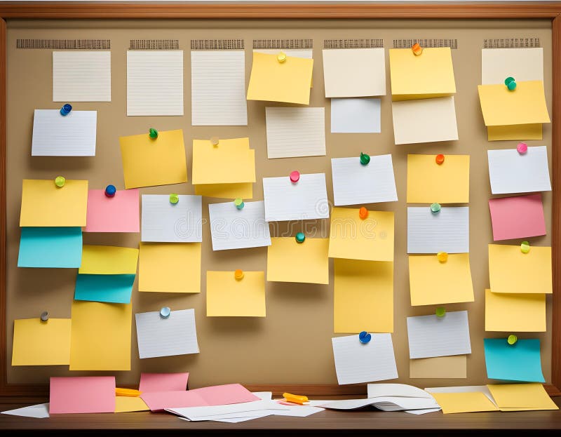 A Close-up Shot of a Pristine, Blank Bulletin Board in an Office ...