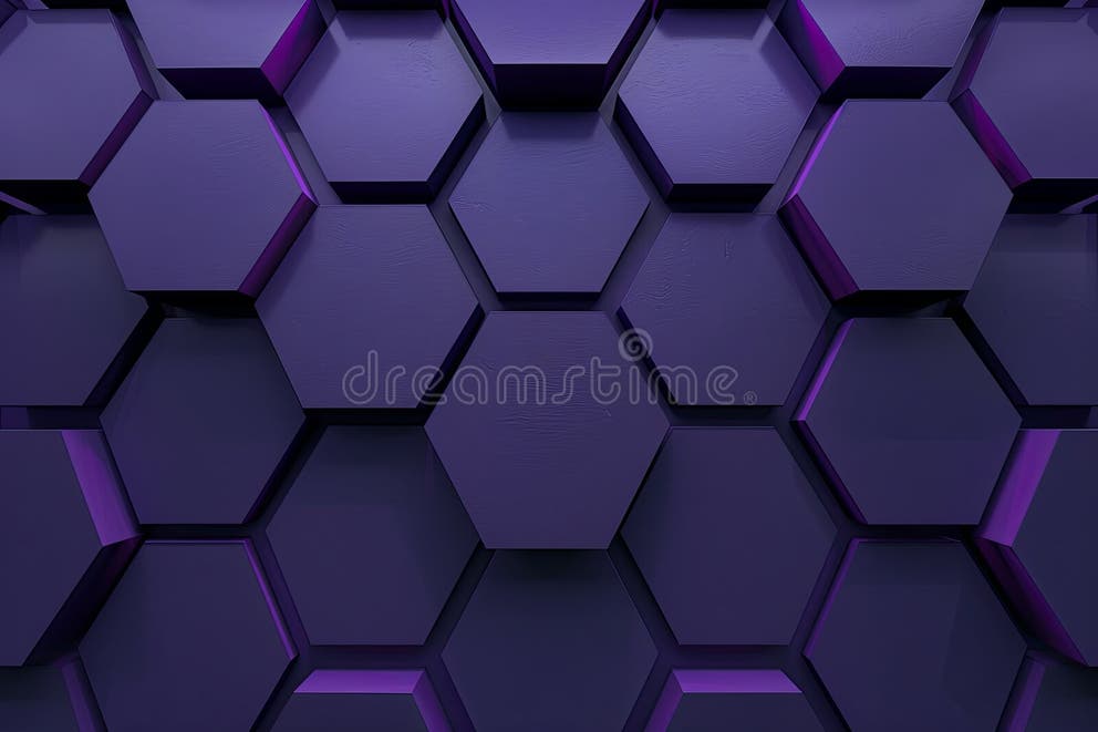 A Close-up Shot of a Purple Hexagonal Wall Pattern. Generative AI Stock ...