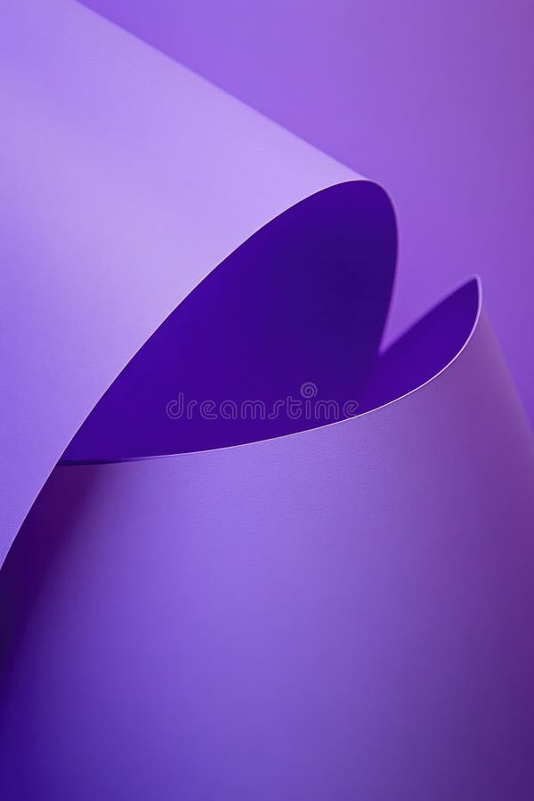A Close-up Shot of a Purple Paper with a Curved Edge, Suitable for Use ...