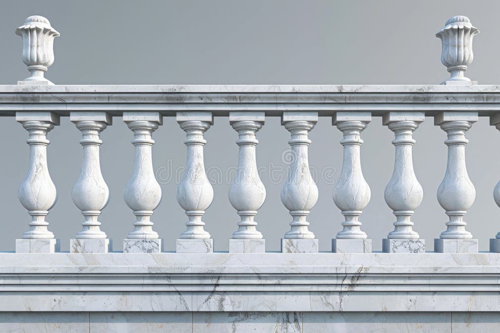 A Close-up Shot of a Railing Featuring a Clock Stock Photo - Image of ...