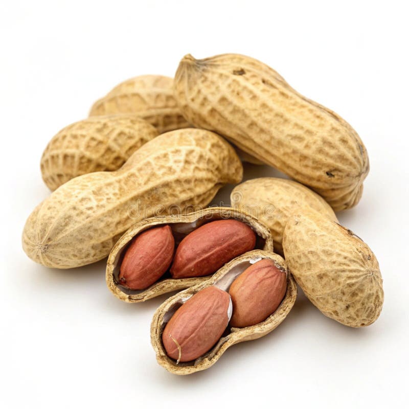 Close-up Shot of Raw Peanuts in Shells Stock Illustration ...