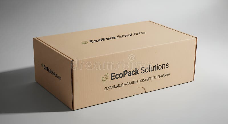 Eco-Friendly Cardboard Box Packaging Stock Illustration - Illustration of sustainable, green ...