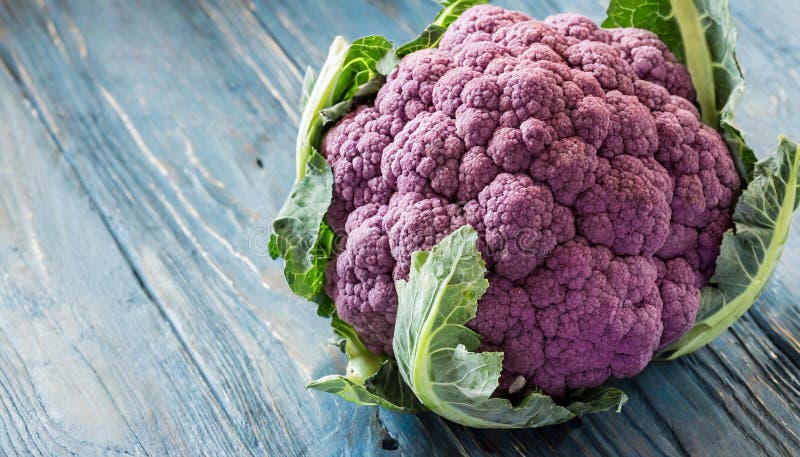 Red Cauliflower, Copyspace on a Side Stock Illustration - Illustration ...