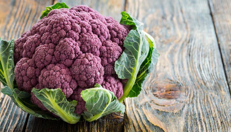 Red Cauliflower, Copyspace on a Side Stock Illustration - Illustration ...