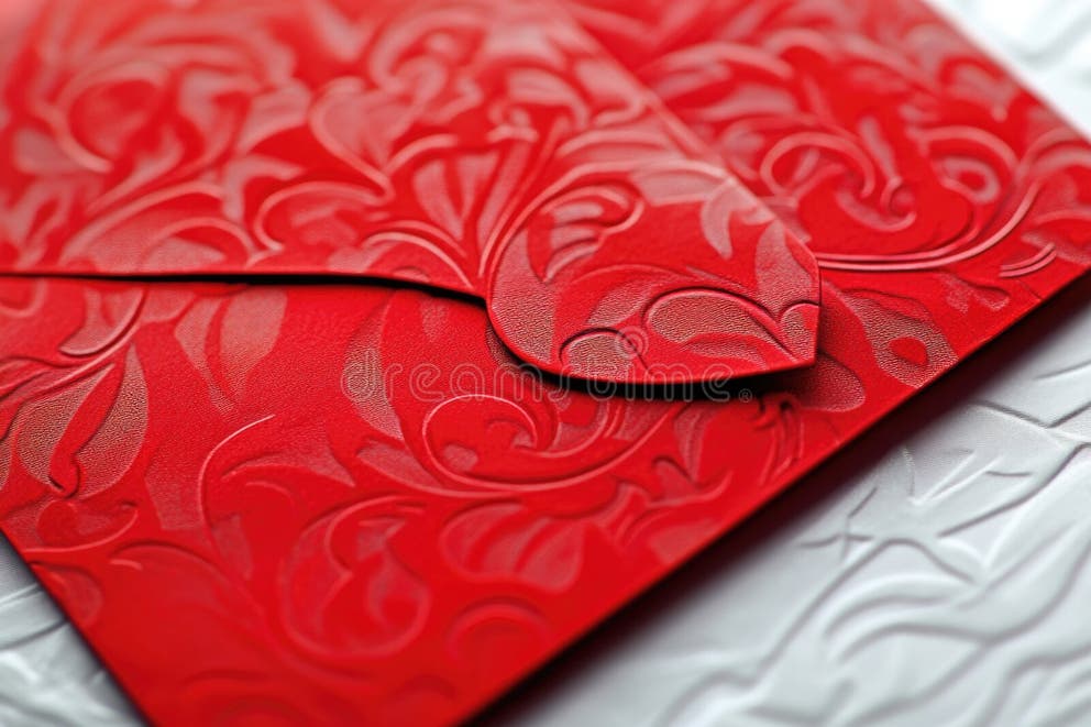 Close-up Shot of a Red Envelope on a Table Stock Photo - Image of ...