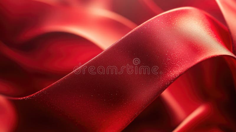 Close-up Shot of Red Satin Fabric with Intricate Texture and Sheen ...