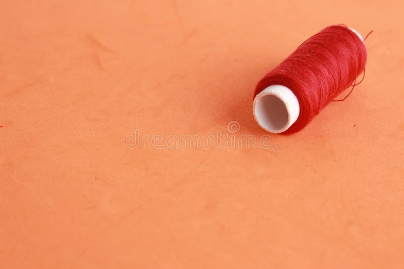 Close Up Shot of a Red Sewing Thread Stock Photo - Image of macro ...