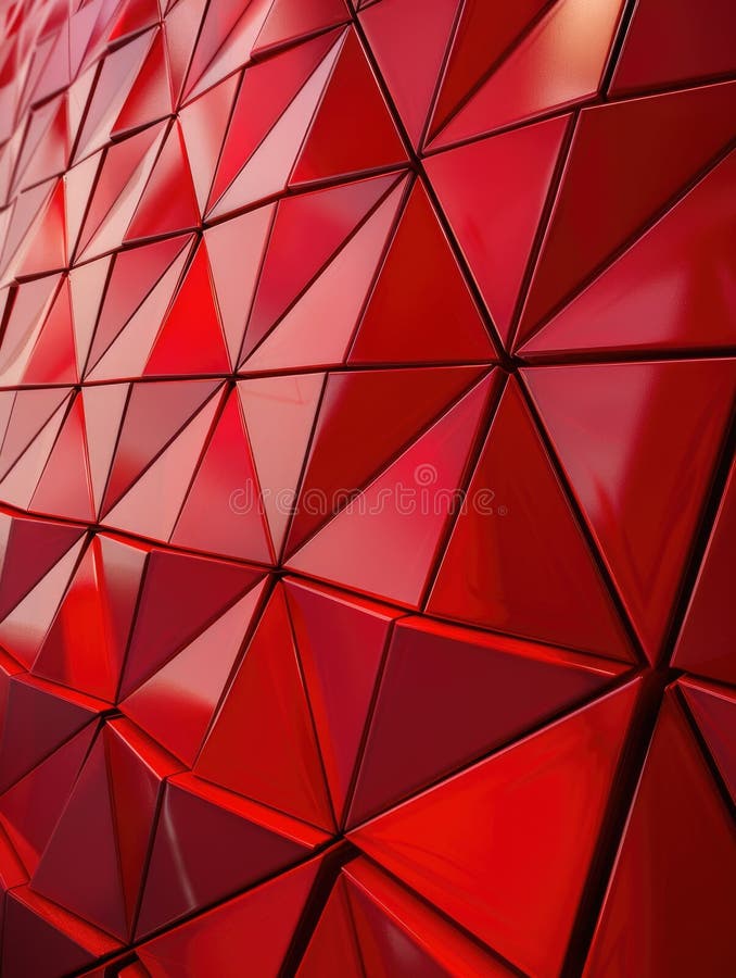 Red wall with triangles stock illustration. Illustration of design ...