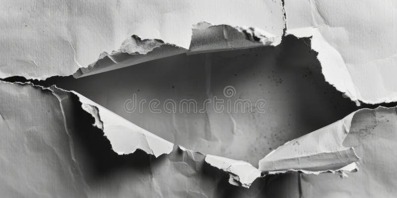 A Close-up Shot of a Ripped Edge of a Paper with Rough Texture, in ...