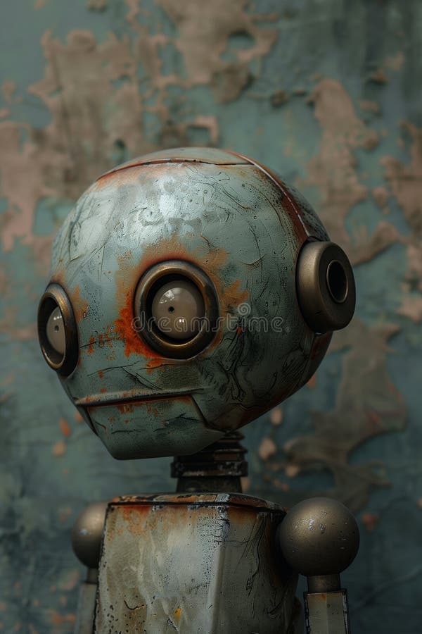 A Close-up Shot of a Robot S Head with Copy Space. Generative AI Stock ...