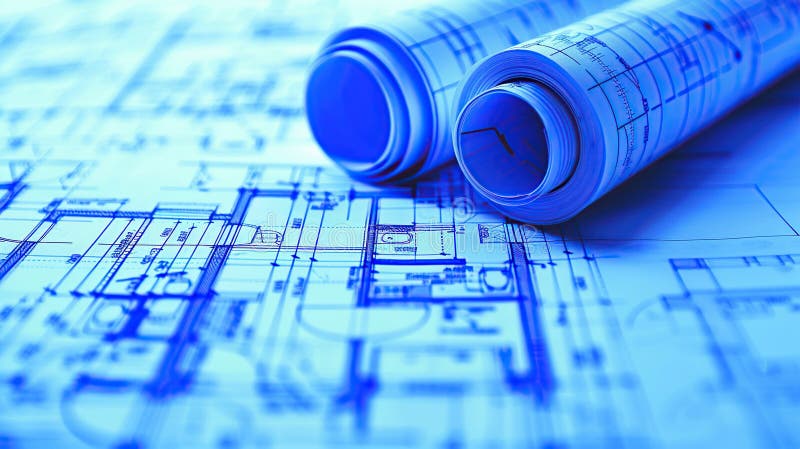 Blueprints for Construction Stock Illustration - Illustration of floor ...