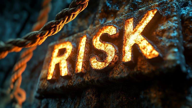 A Close-up Shot of a Rusted Sign Indicating Risk, Symbolizing Caution ...