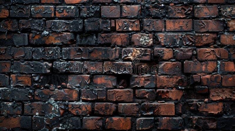 A Close-up Shot of a Rusty Brick Wall, Perfect for Use in Industrial or ...