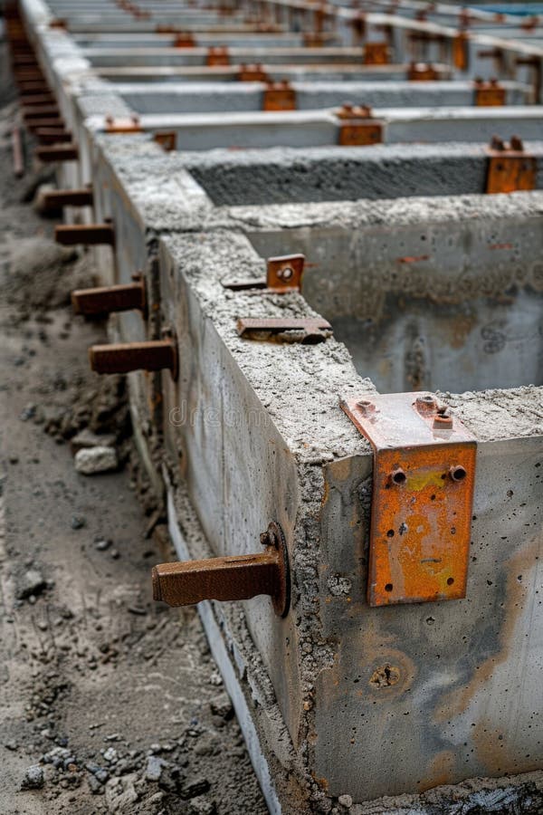 A Close-up Shot of a Rusty Concrete Structure with Corrosion Visible ...
