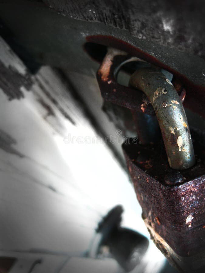 Close-up Shot of a Rusty Lock Attached To an Iron Door Stock Image ...