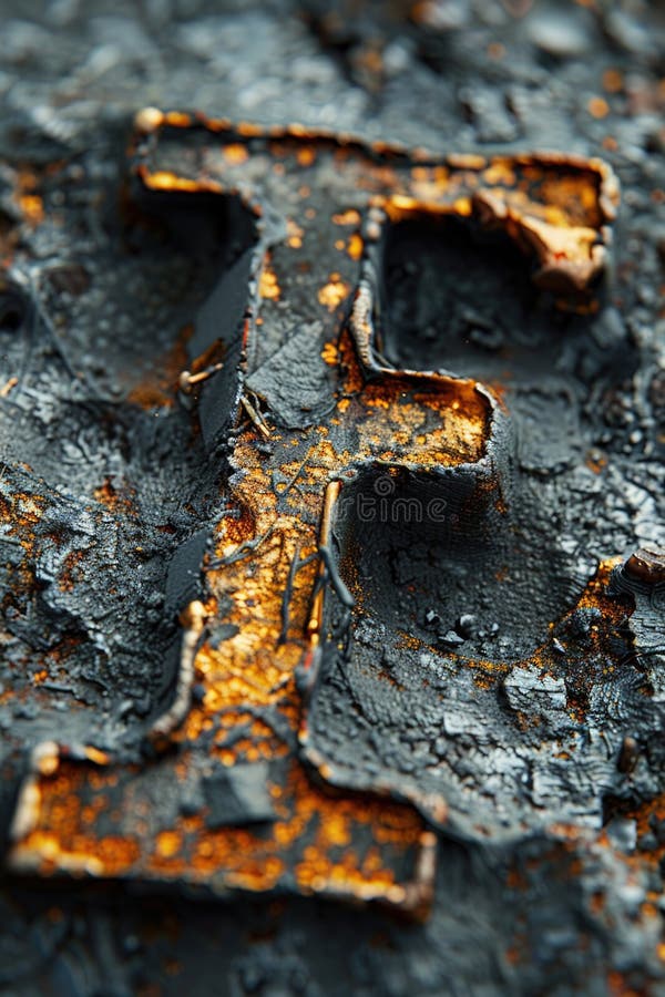 Close Up Shot of a Rusty Metal Surface with Textured and Worn ...