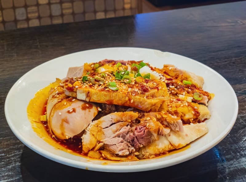 Saliva Chicken, Chinese Sichuan Cuisine Stock Photo - Image of mouth ...