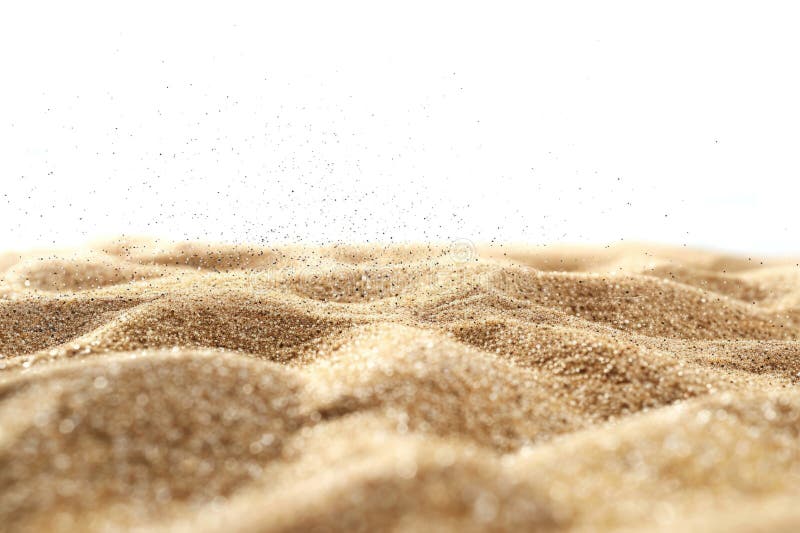 A Close-up Shot of the Sandy Surface on a Beach, with Grains and Ridges ...