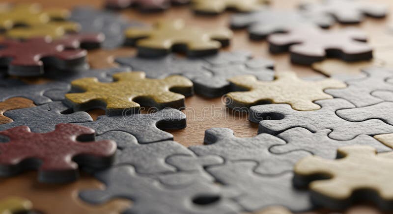 Interlocking Jigsaw Puzzle Pieces Representing Connection Problem ...