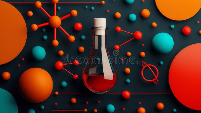 A Close-up Shot of a Science Experiment Setup with a Beaker Filled with ...