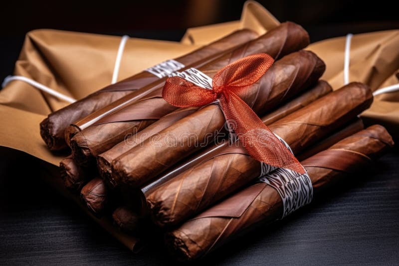 Close-up Shot of Several Cigars with Brown Wrapping Stock Image - Image ...