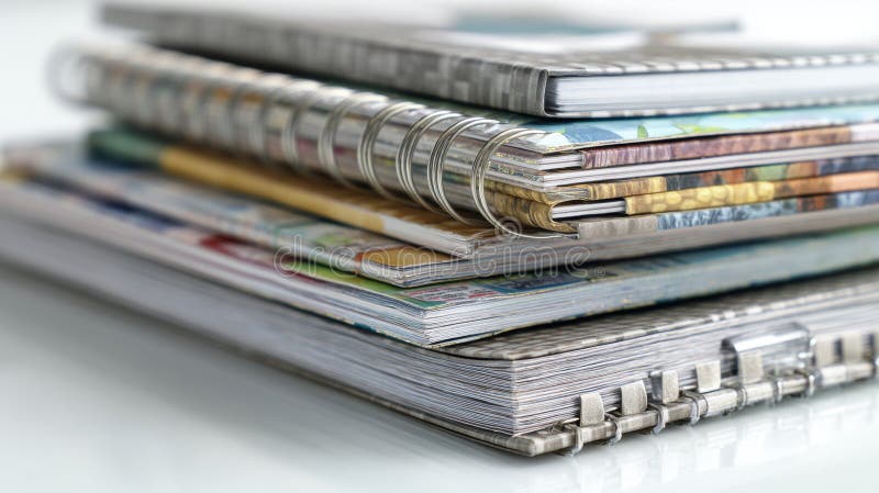 Stack of Notebooks stock illustration. Illustration of organizer ...