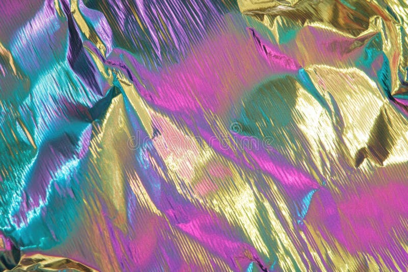 A Close-up Shot of a Shiny Material with Reflective Surface Stock Image ...