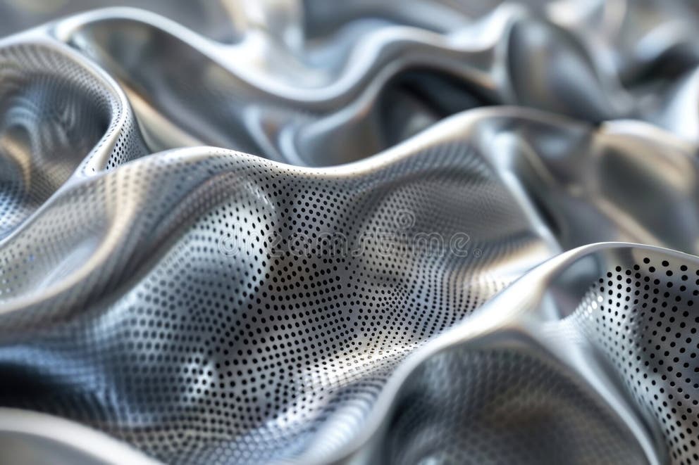 Close-up Shot of a Shiny Silver Fabric Texture Stock Image - Image of ...