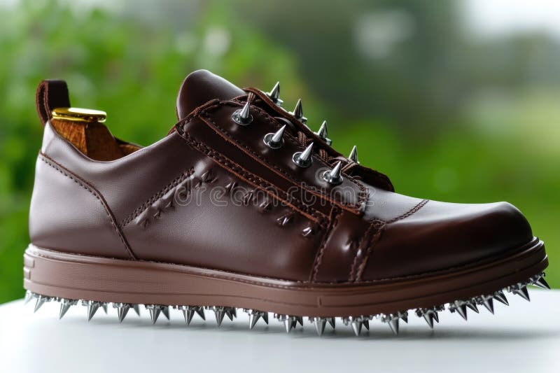 Close-up Shot of a Shoe with Sharp Spikes, Great for Action and ...