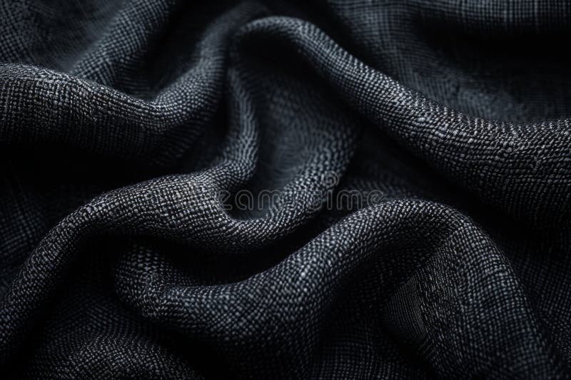 Close up of black fabric stock illustration. Illustration of texture ...