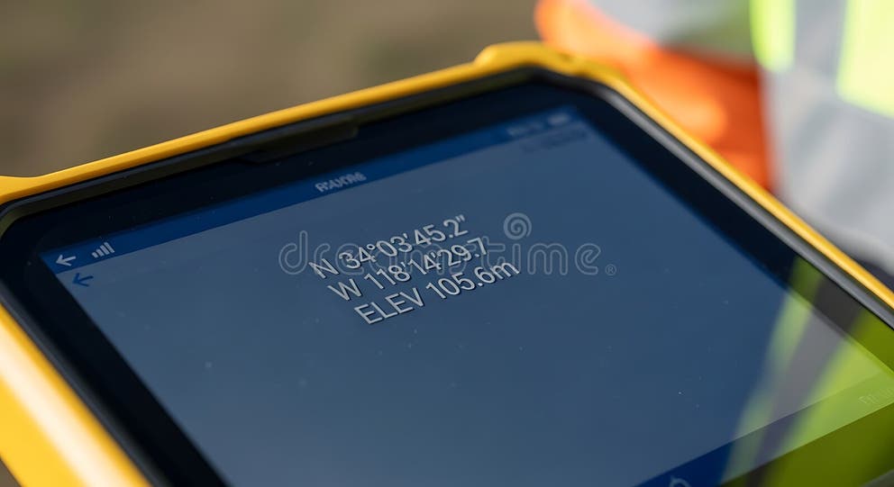 Close-up of a GPS Device Displaying Coordinates Stock Image - Image of ...