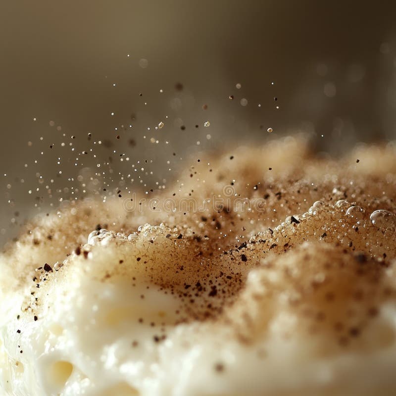 This Close-up Shot Shows Burnt Sugar Texture on a Caramelized Dessert ...